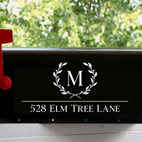 Mailbox Decal With Last Name and Address | Etsy