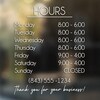 Hours Window Decal | Hours of Operation | Modern Storefront | Business ...