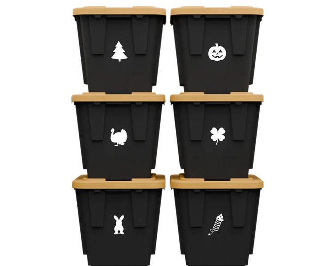 Holiday Storage Decal | Holiday Storage Labels | Bin Label | Storage ...