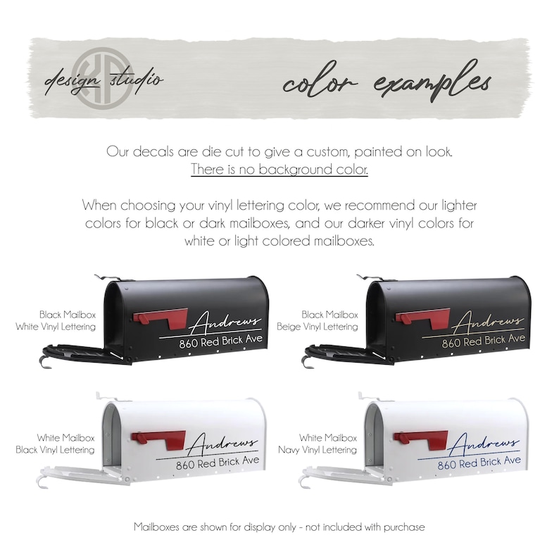 Name and Address Mailbox Decal | Street Address Mailbox | Address for ...
