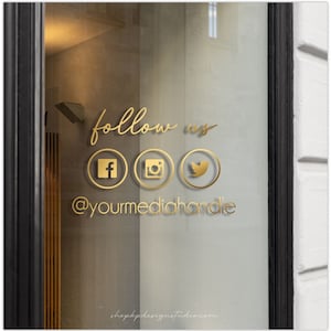 Follow Us on Social Media | Store Window Decal | Instagram | Facebook ...