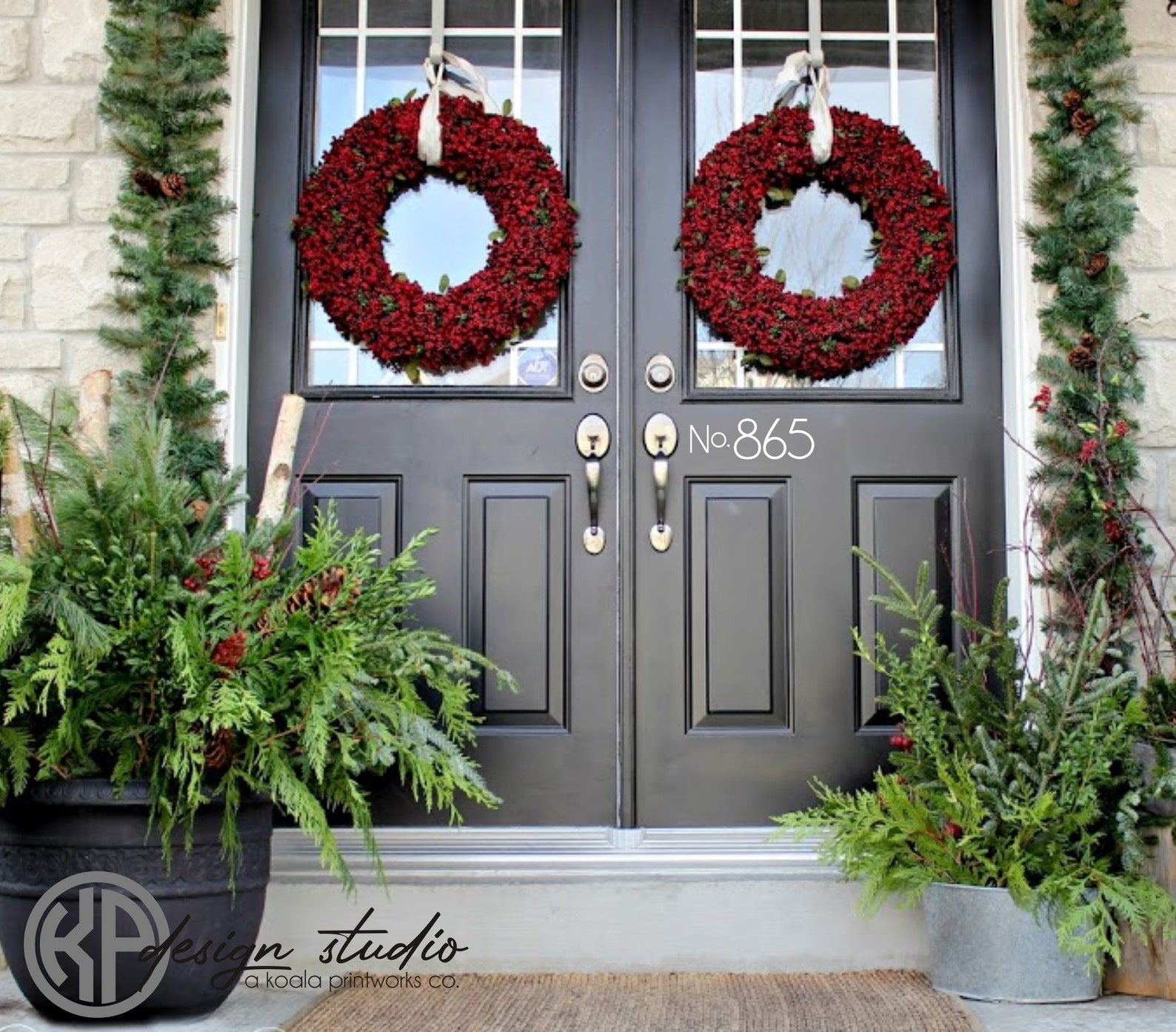 Front Door Number Decal | Modern House Apartment Number Decal | Fall ...