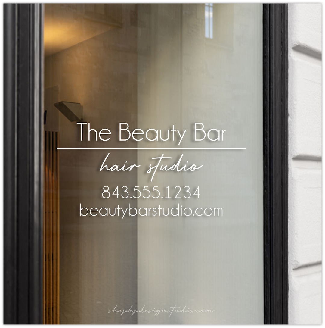Business Name Window Decal | Window Lettering | Modern Business ...