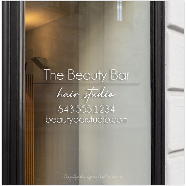 Salon Window Decal - Etsy