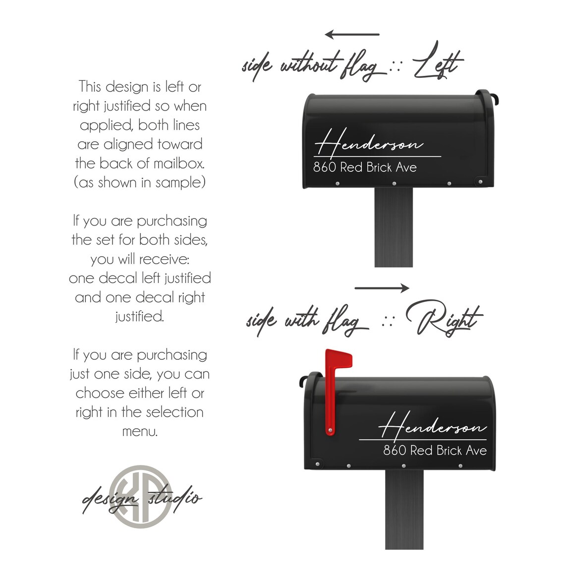 Name and Address Mailbox Decal | Street Address Mailbox | Address for ...