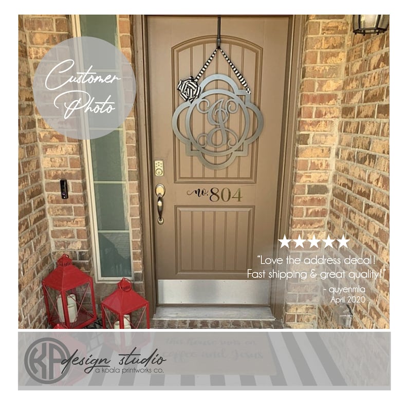 Front Door Address Decal House Apartment Address Decal | Etsy