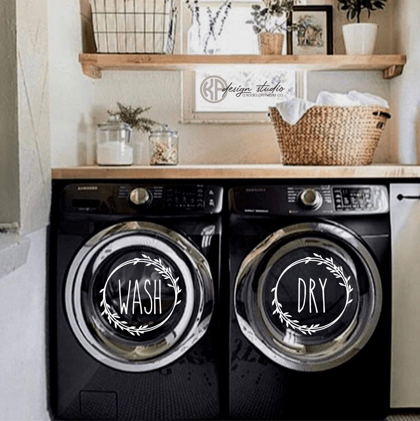 Laundry Room Wash Dry Decal Laundry Decal Laundry Room | Etsy