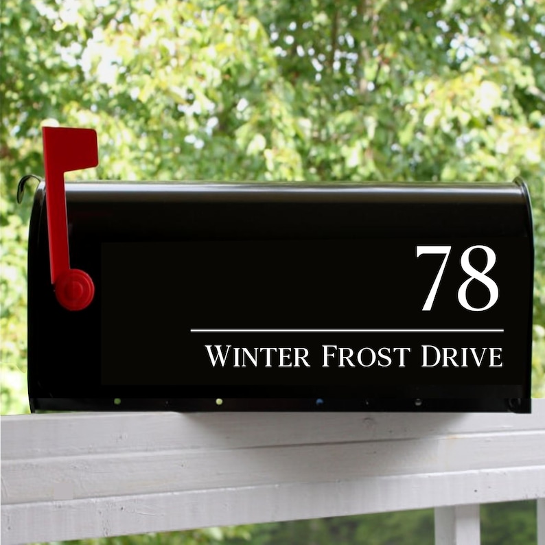 Address Mailbox Decal Street Address Mailbox Address for - Etsy