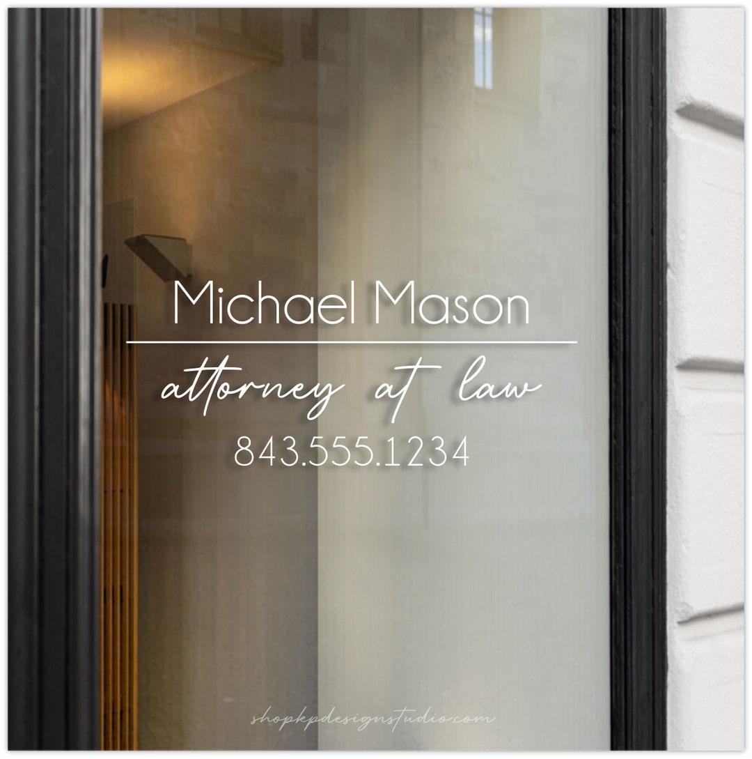 Business Name Window Decal | Window Lettering | Modern Business ...