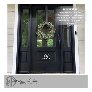 Modern Number Decal for Front Door | Address Decal | Front Door Number ...