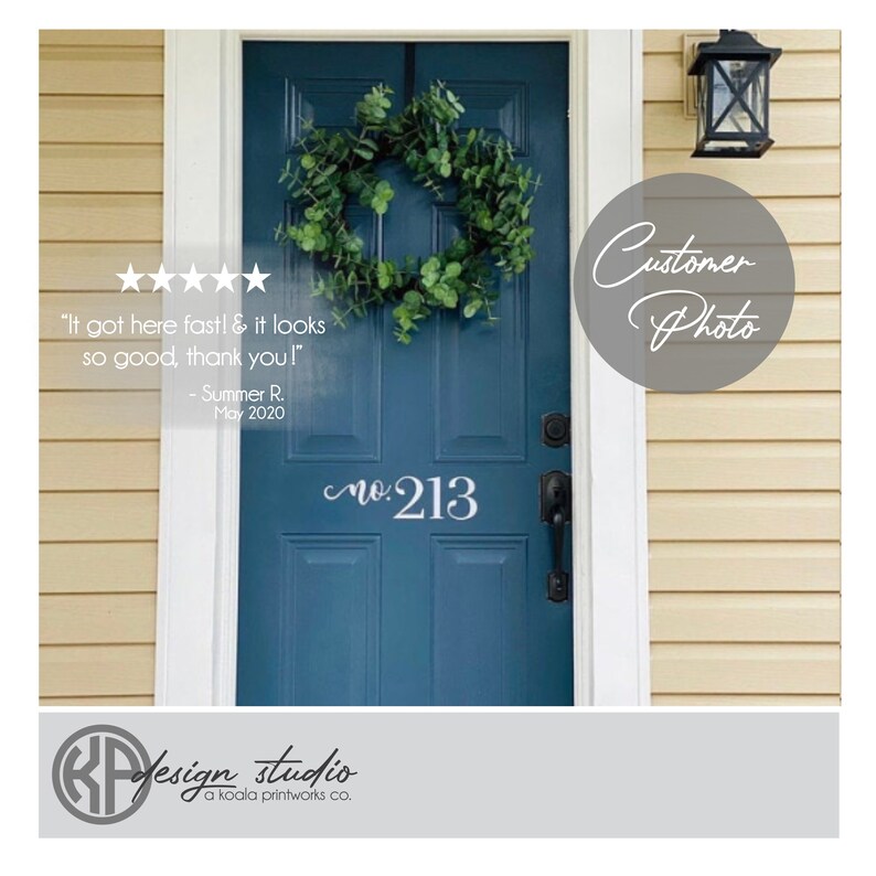 Front Door Address Decal House Apartment Address Decal | Etsy