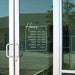 Hours Window Decal | Hours of Operation | Modern Storefront | Business ...