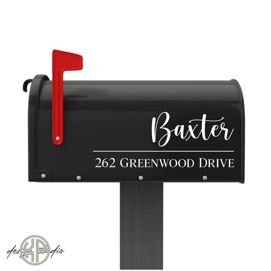 Name & Address Mailbox Decal | Last Name Mailbox | Address for Mailbox ...