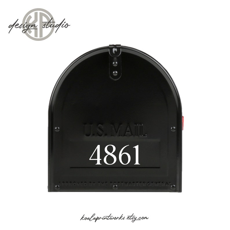 Name & Address Mailbox Decal Last Name Mailbox Address for - Etsy