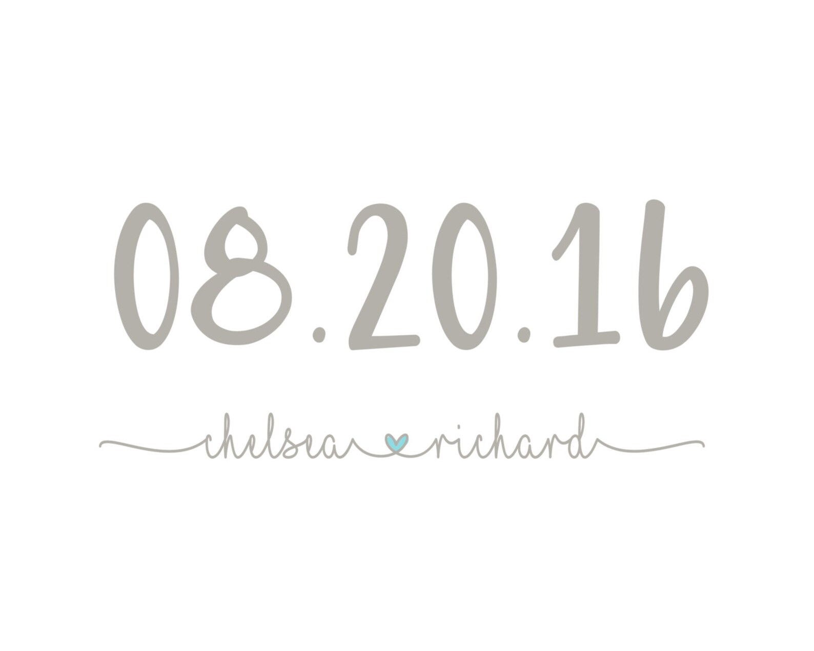 Personalized Wedding Date Gift Wedding Date Art Print - Etsy