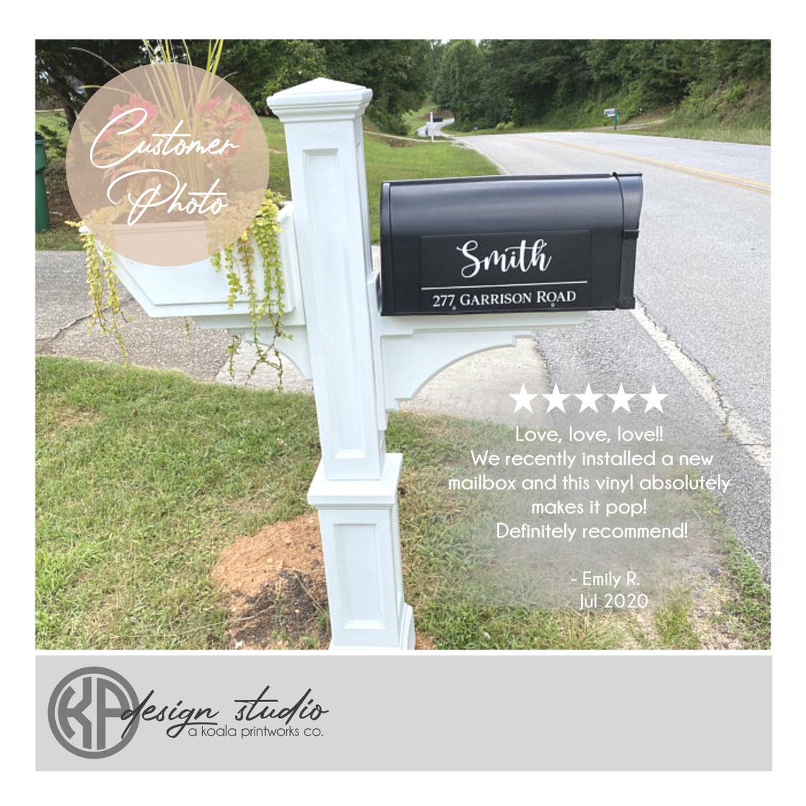 Name & Address Mailbox Decal Last Name Mailbox Address for | Etsy