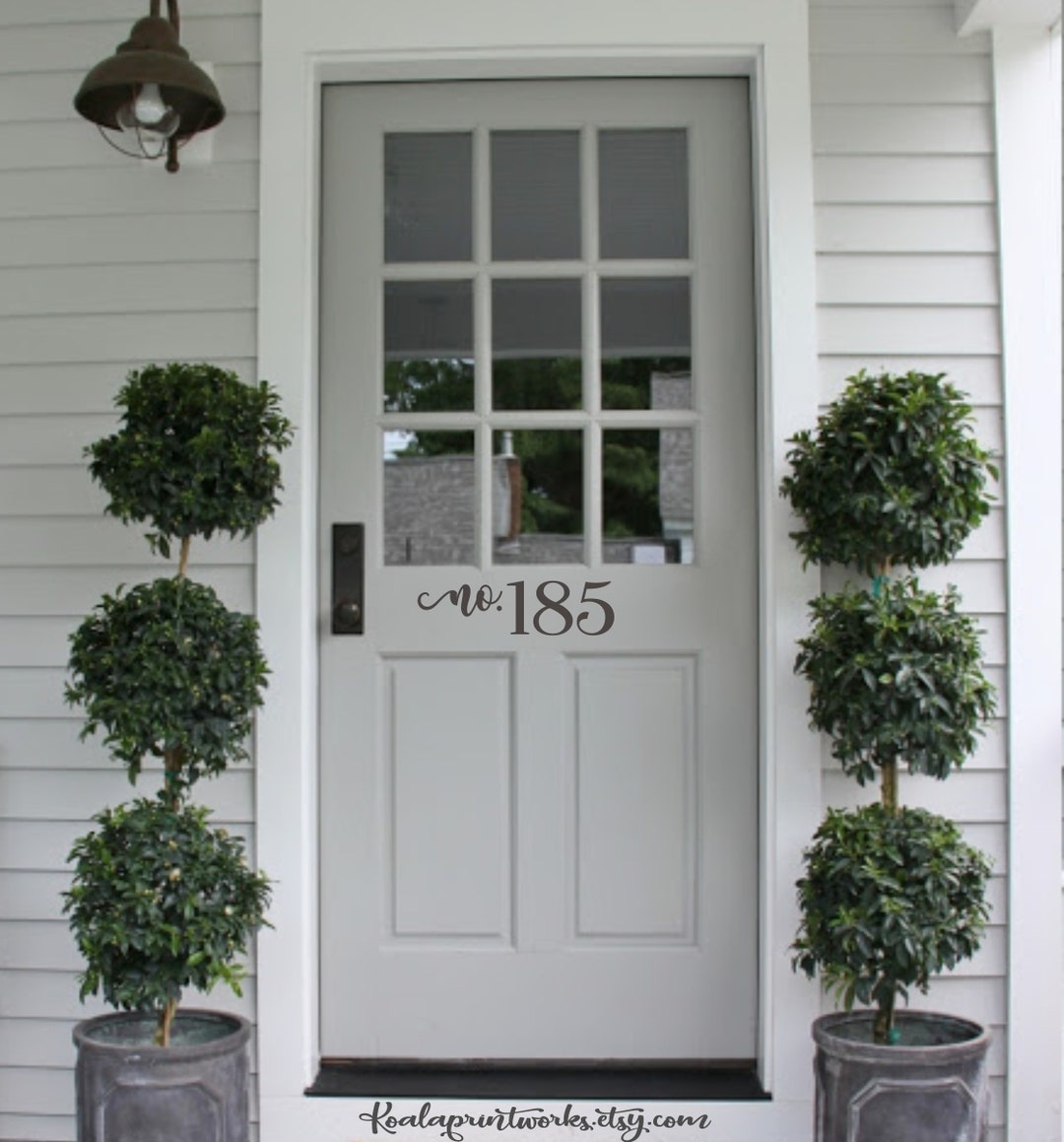 Front Door Address Decal | House Apartment Address Decal | Fall Porch ...