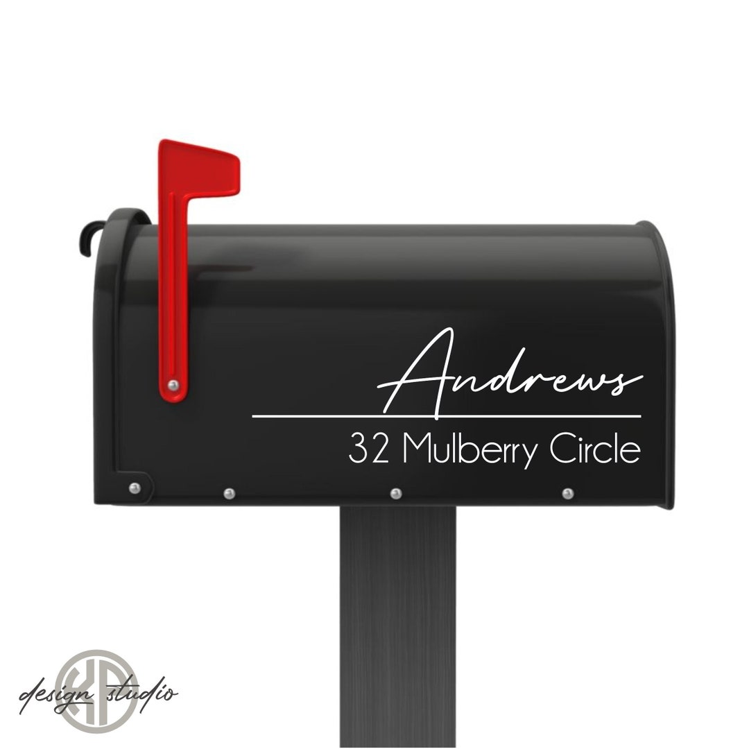 Name and Address Mailbox Decal | Street Address Mailbox | Address for ...