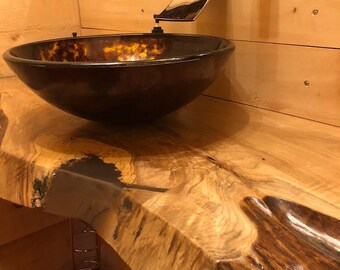 Live Edge Bathroom Vanity - Etsy