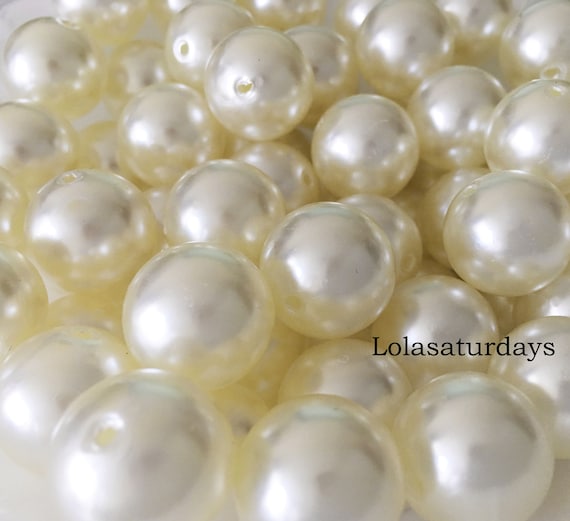 Ivory Faux Pearls Beads 18mm 1lb Approx 144 pcs | Etsy