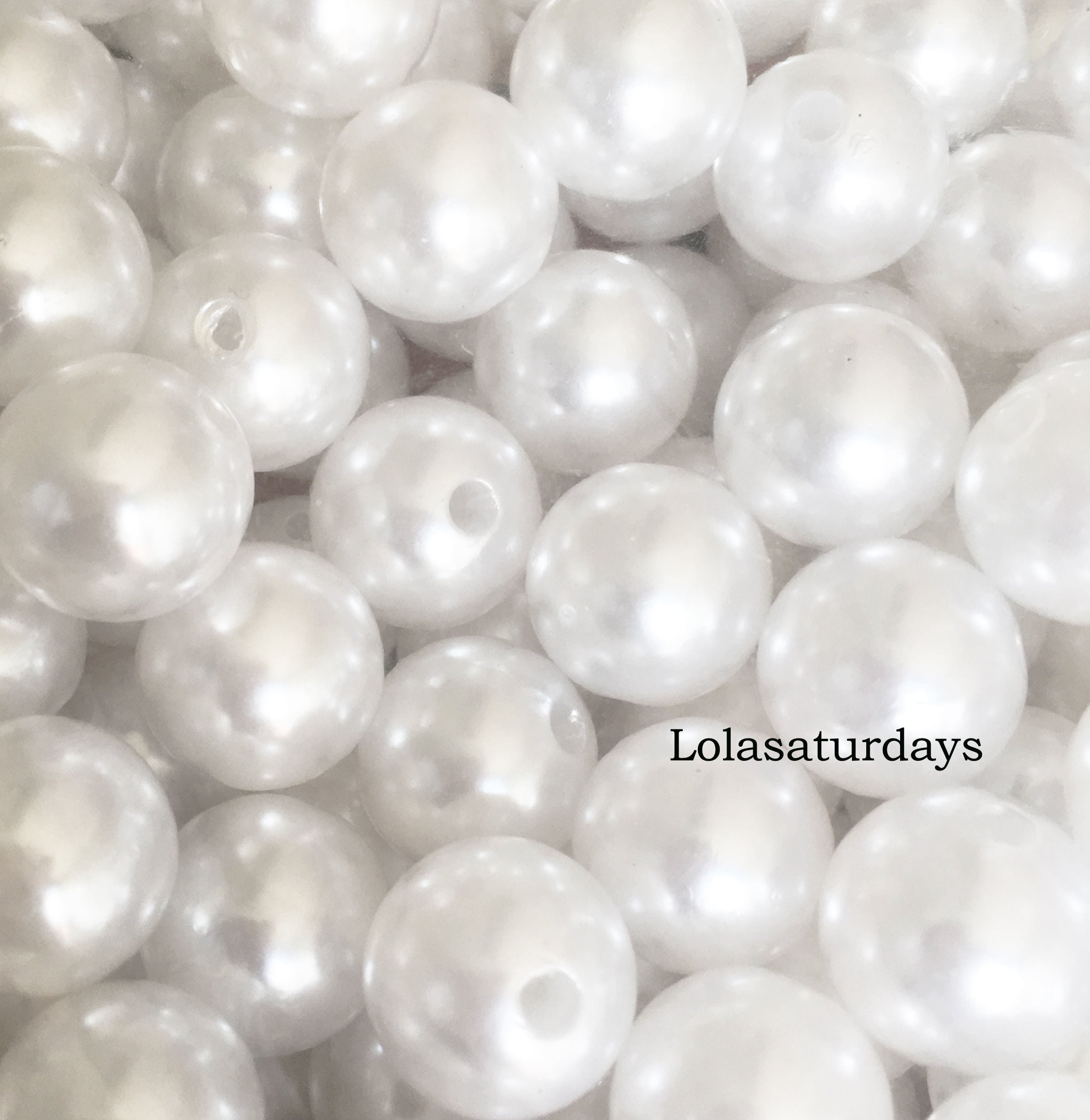 Off-white Faux Pearls Beads - 14mm - 1lb - Approx 325 Pcs - Elegant and ...