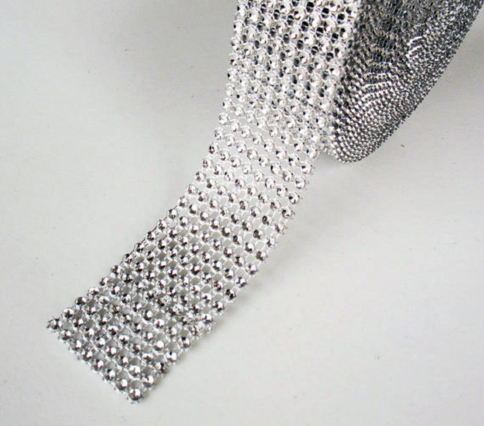 Diamond Rhinestone Ribbon Silver Rhinestone Wrap Party - Etsy