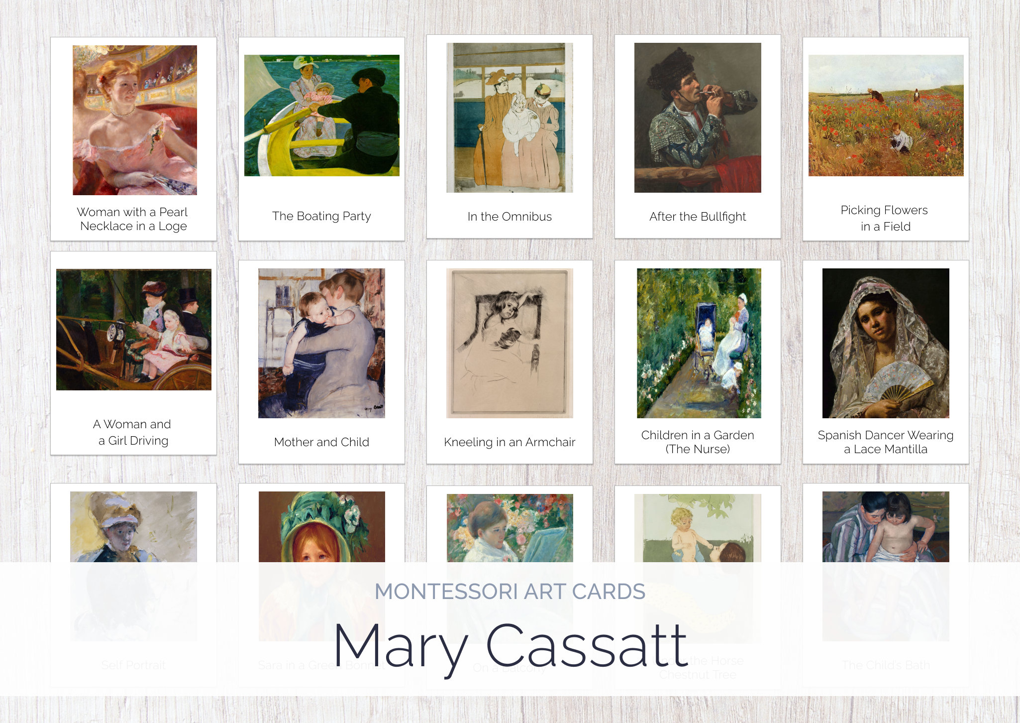 Mary Cassatt | Montessori Cards | Art Appreciation & Study - Etsy