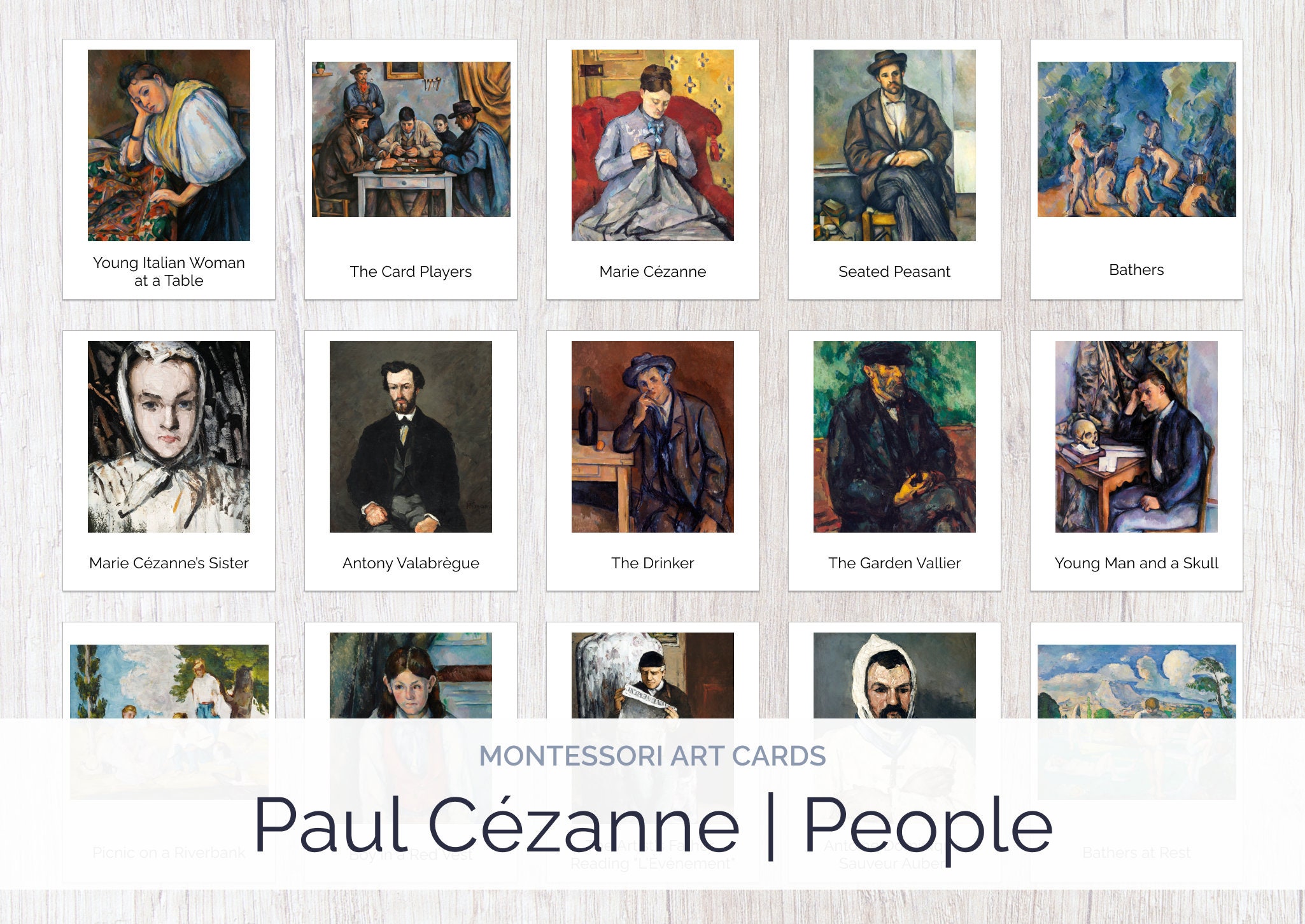 Paul Cézanne Montessori Cards | People | Art Appreciation & Study ...