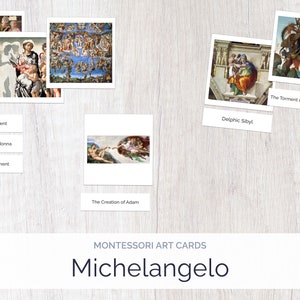 Michelangelo Montessori Cards | Montessori Education | Homeschool | Art ...