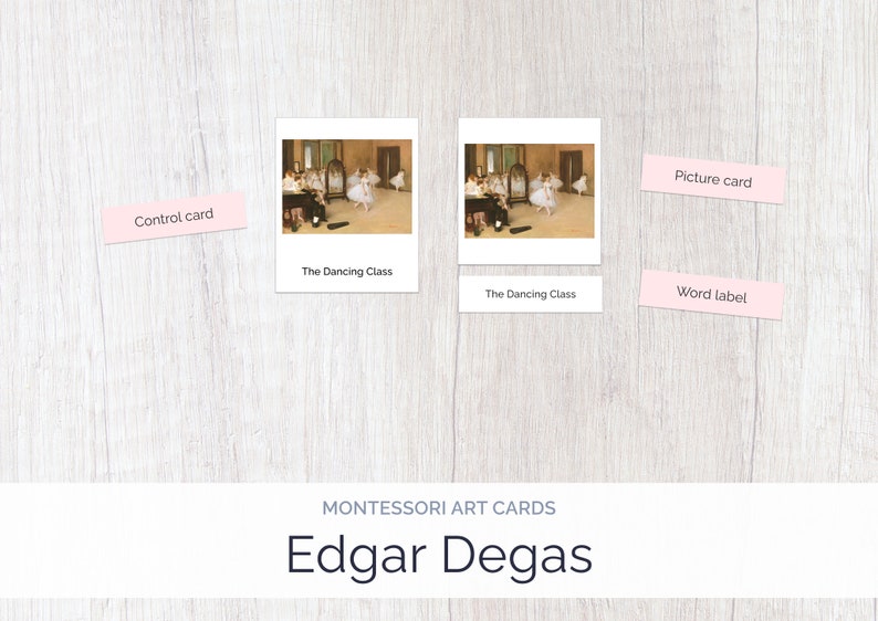 Edgar Degas 3-part Cards Montessori Education Homeschool Art Study - Etsy