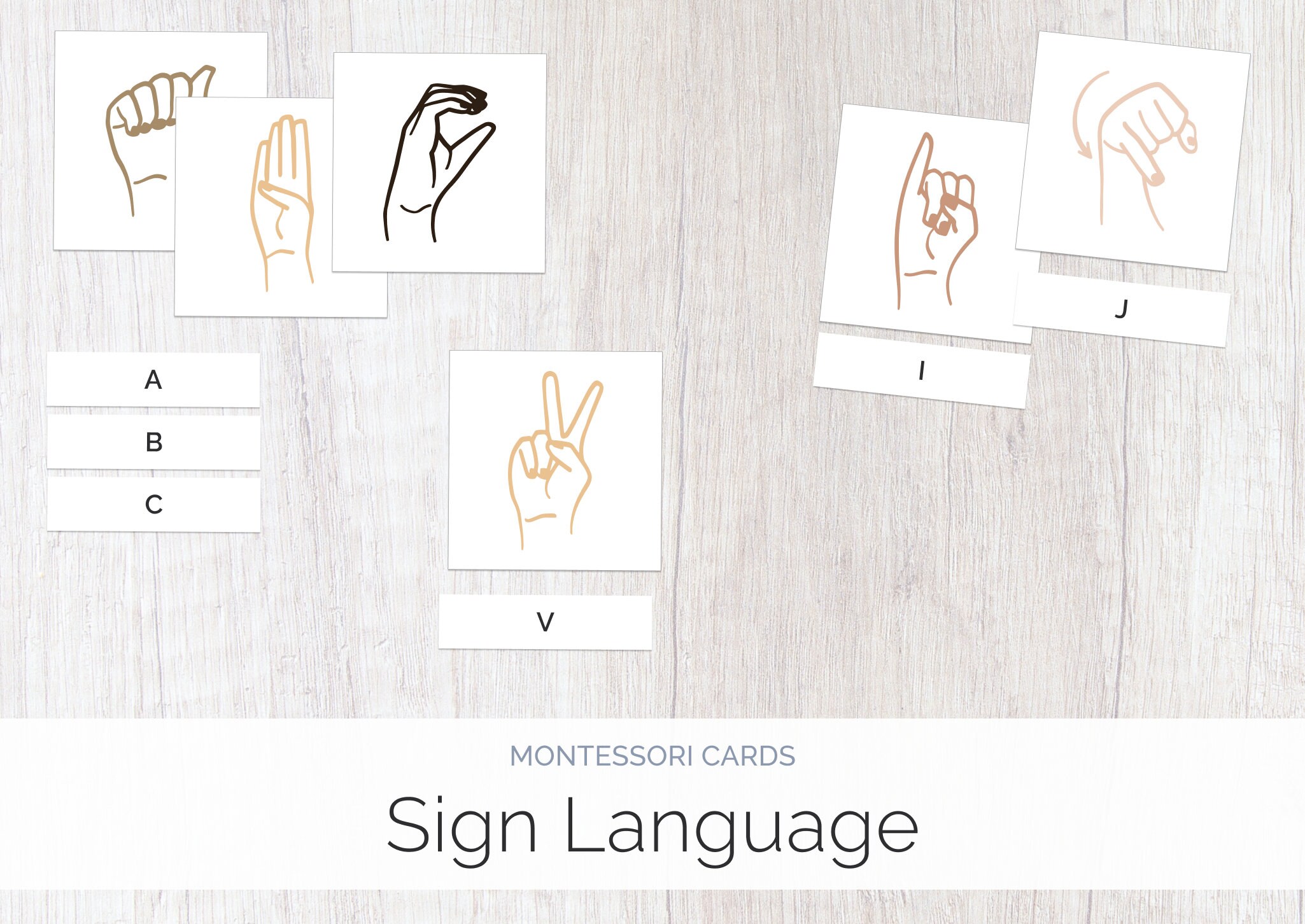 ASL Sign Language A-Z Montessori Cards | Diversity and Inclusion ...