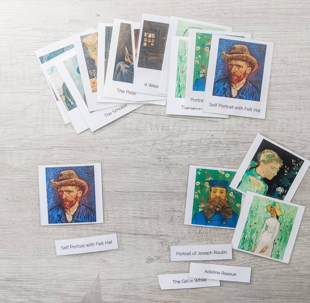Vincent Van Gogh Montessori Cards | People - Etsy