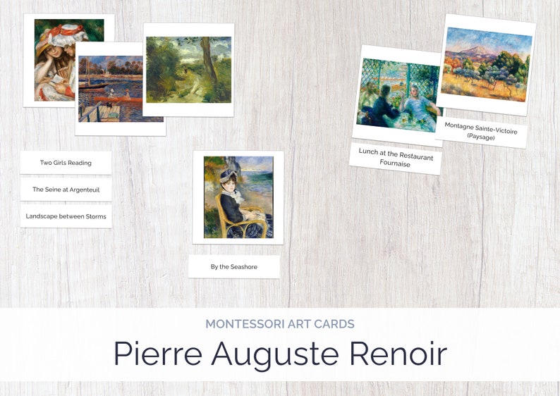 Pierre-auguste Renoir Cards | Montessori Education | Homeschool | Art ...