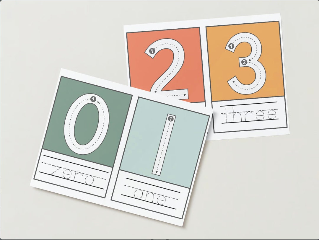 Number Tracing Cards 1-20 | Homeschool and Classroom Resources ...
