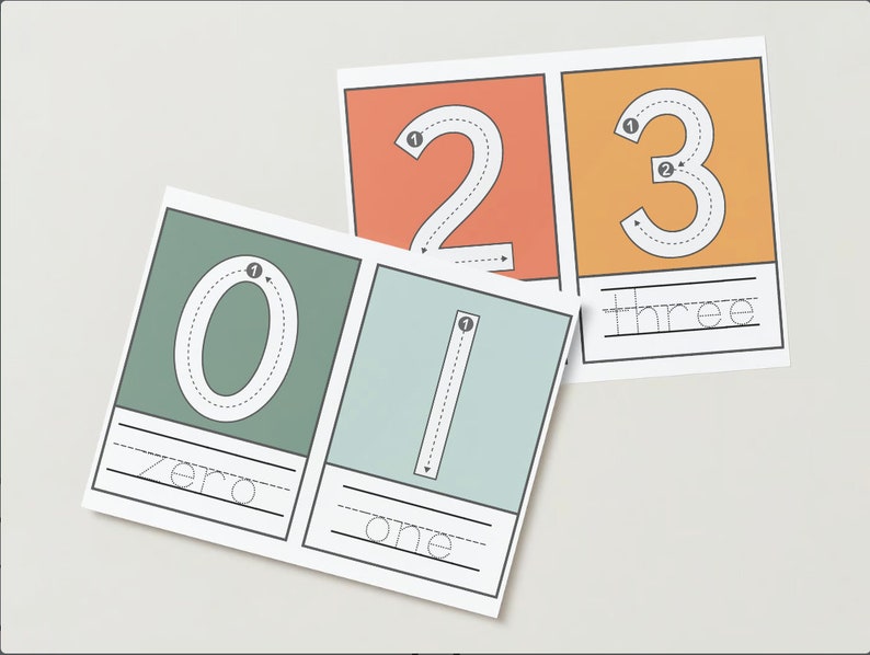 Number Tracing Cards 1-20 | Homeschool and Classroom Resources ...