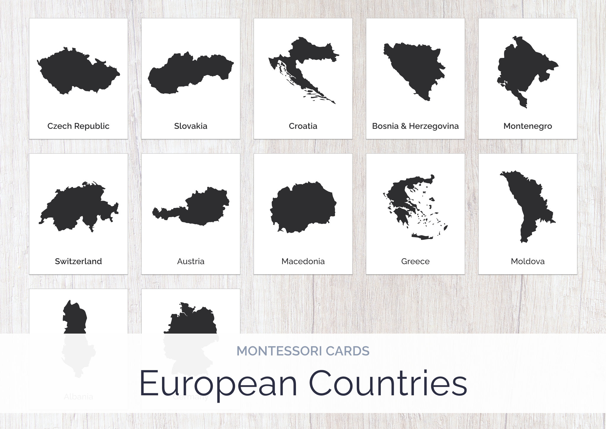 European Countries | Montessori Cards | Geography Montessori ...