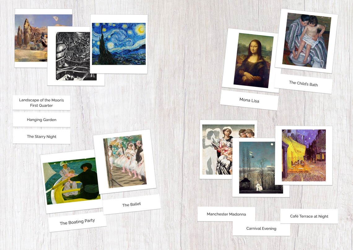 Mega Bundle 3-part Art Cards: 16 Classic Artists, 335 Artworks for ...