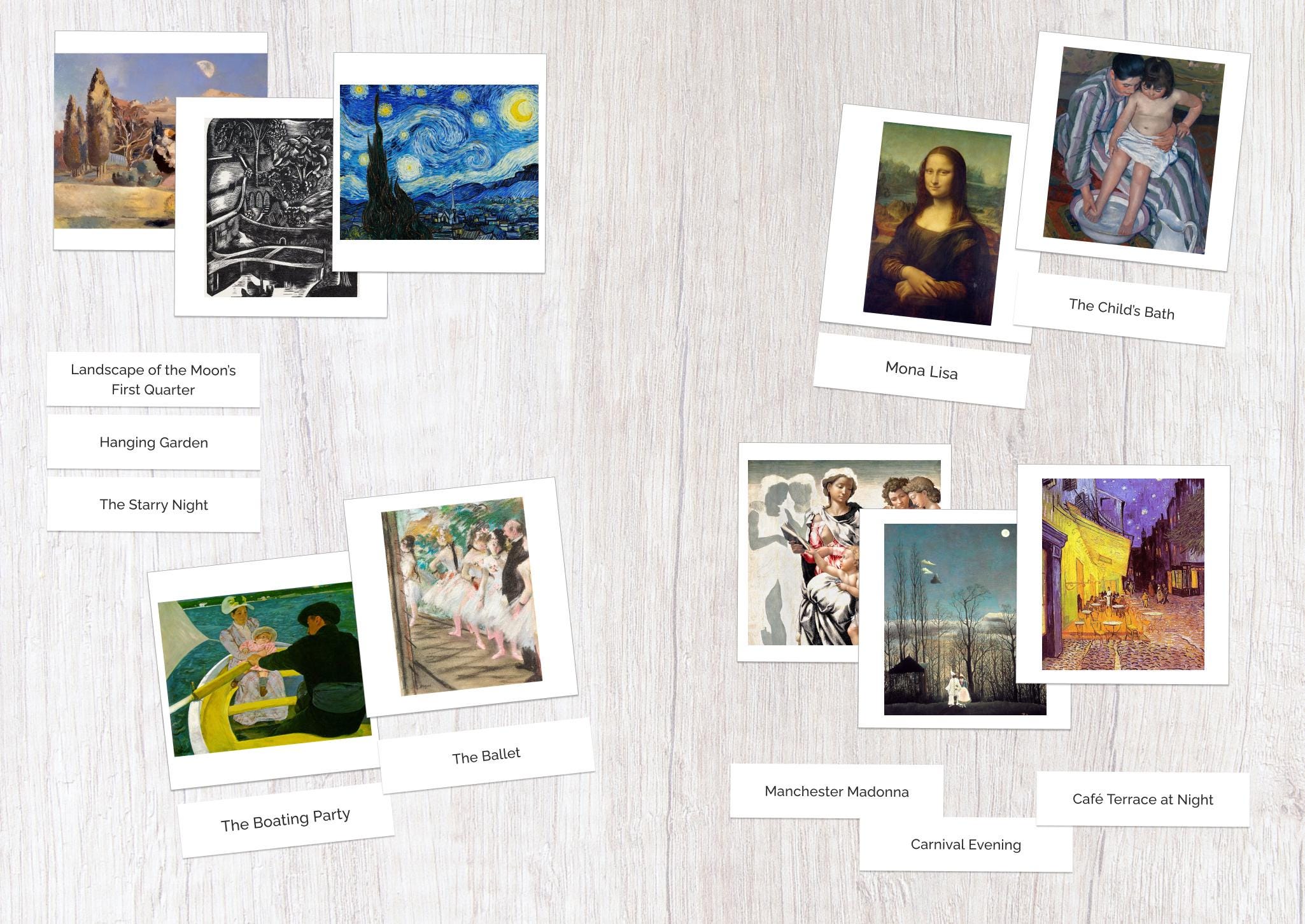 Mega Bundle 3-part Art Cards: 16 Classic Artists, 335 Artworks for ...