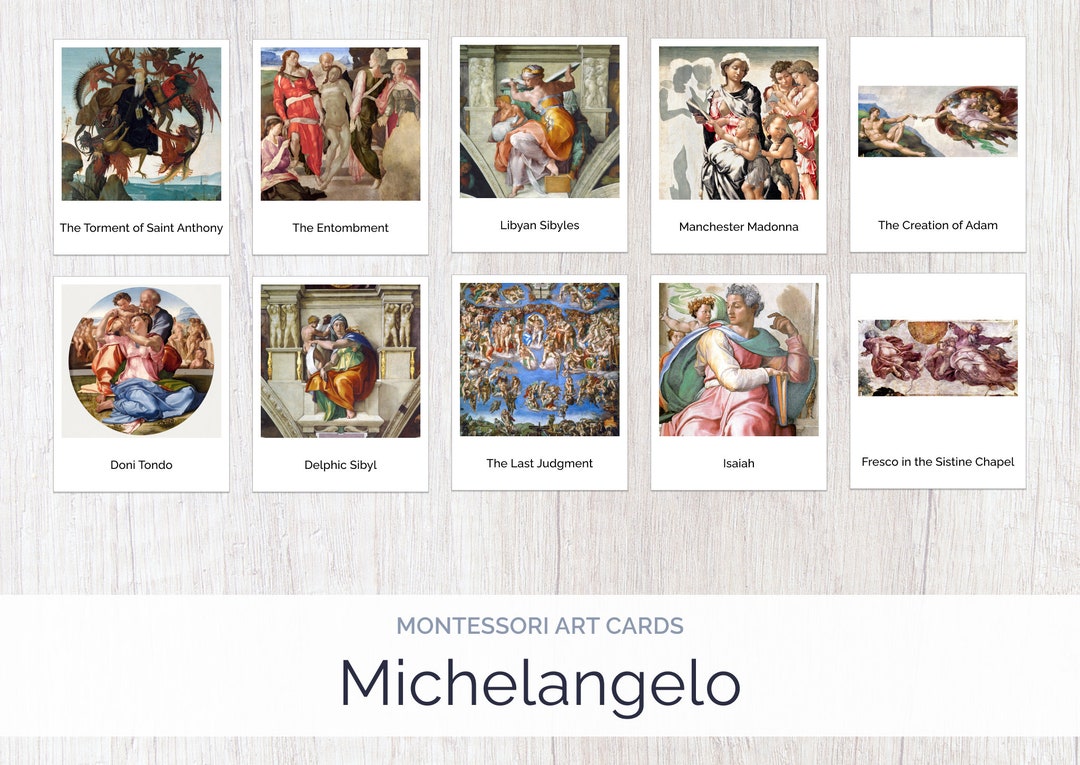 Michelangelo Montessori Cards | Montessori Education | Homeschool | Art ...