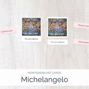 Michelangelo Montessori Cards | Montessori Education | Homeschool | Art ...
