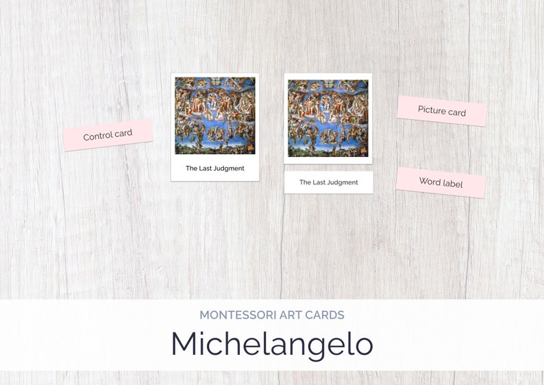 Michelangelo Montessori Cards | Montessori Education | Homeschool | Art ...