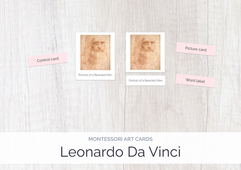 Leonardo Da Vinci Montessori Cards | People | Montessori Education ...