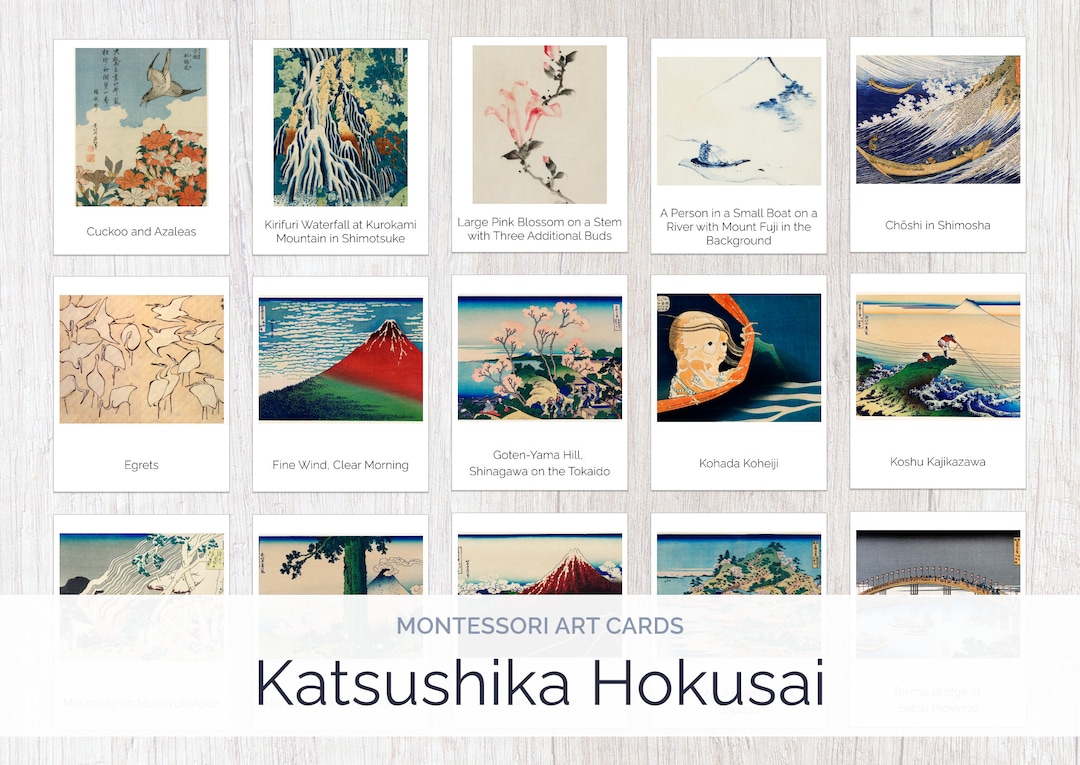 Katsushika Hokusai Montessori Cards | Montessori Education | Homeschool ...