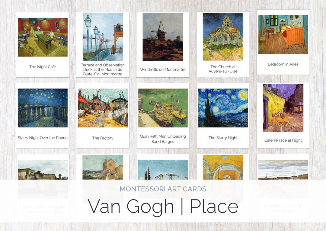 Vincent Van Gogh | Scenic | Montessori Cards | Art Appreciation & Study ...