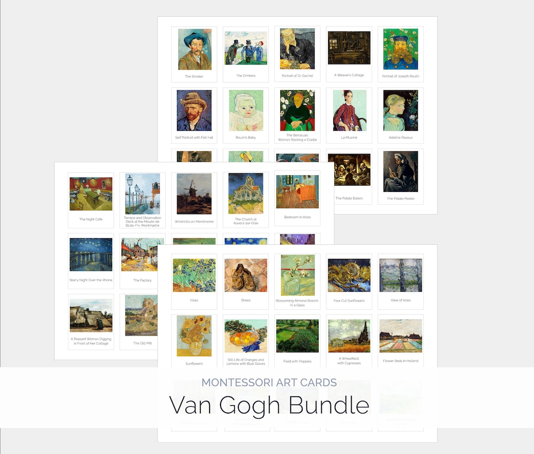 Vincent Van Gogh Bundle | Montessori Educational Cards | Art Study ...