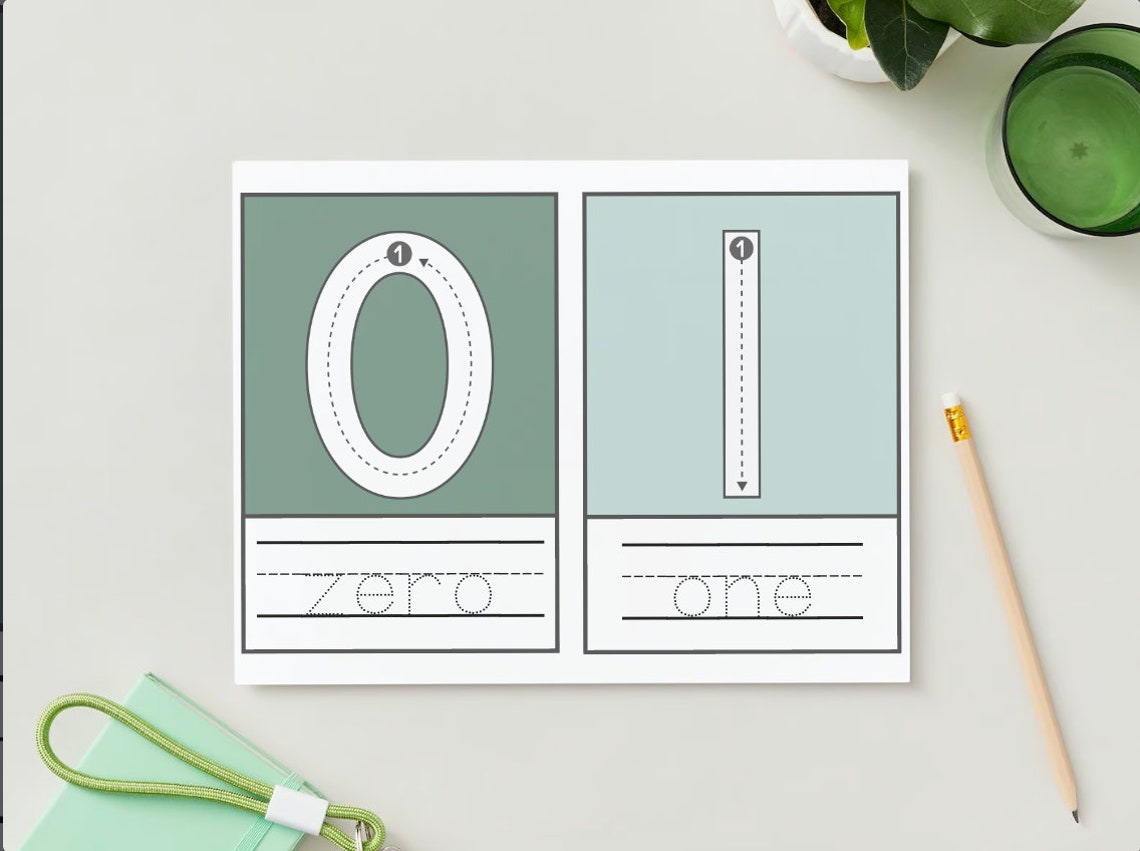 Number Tracing Cards 1-20 | Homeschool and Classroom Resources ...