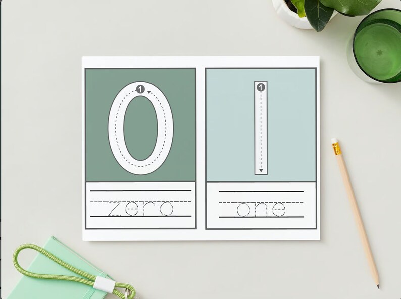 Number Tracing Cards 1-20 | Homeschool and Classroom Resources ...