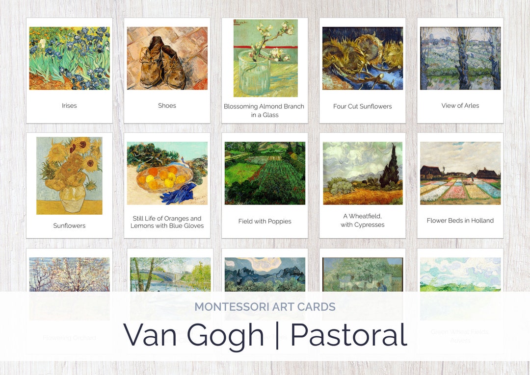 Van Gogh Montessori Cards: Art Vocabulary 3-part Cards (digital ...
