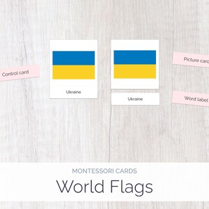 MEGA BUNDLE | 195 Sets of World Flags Montessori Cards | Geography ...