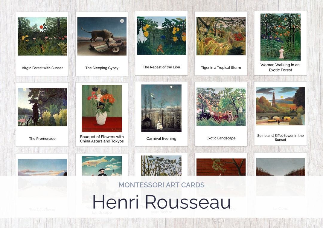 Henri Rousseau Montessori Cards | People | Montessori Education ...